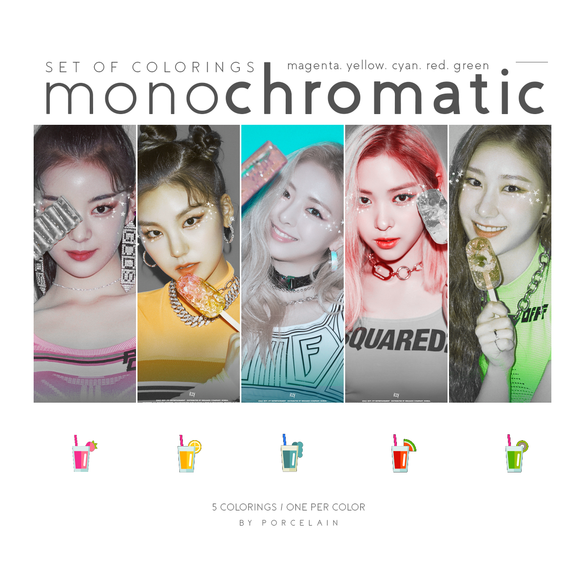 set of colorings monochromatic by porcelain by thatporcelain on DeviantArt