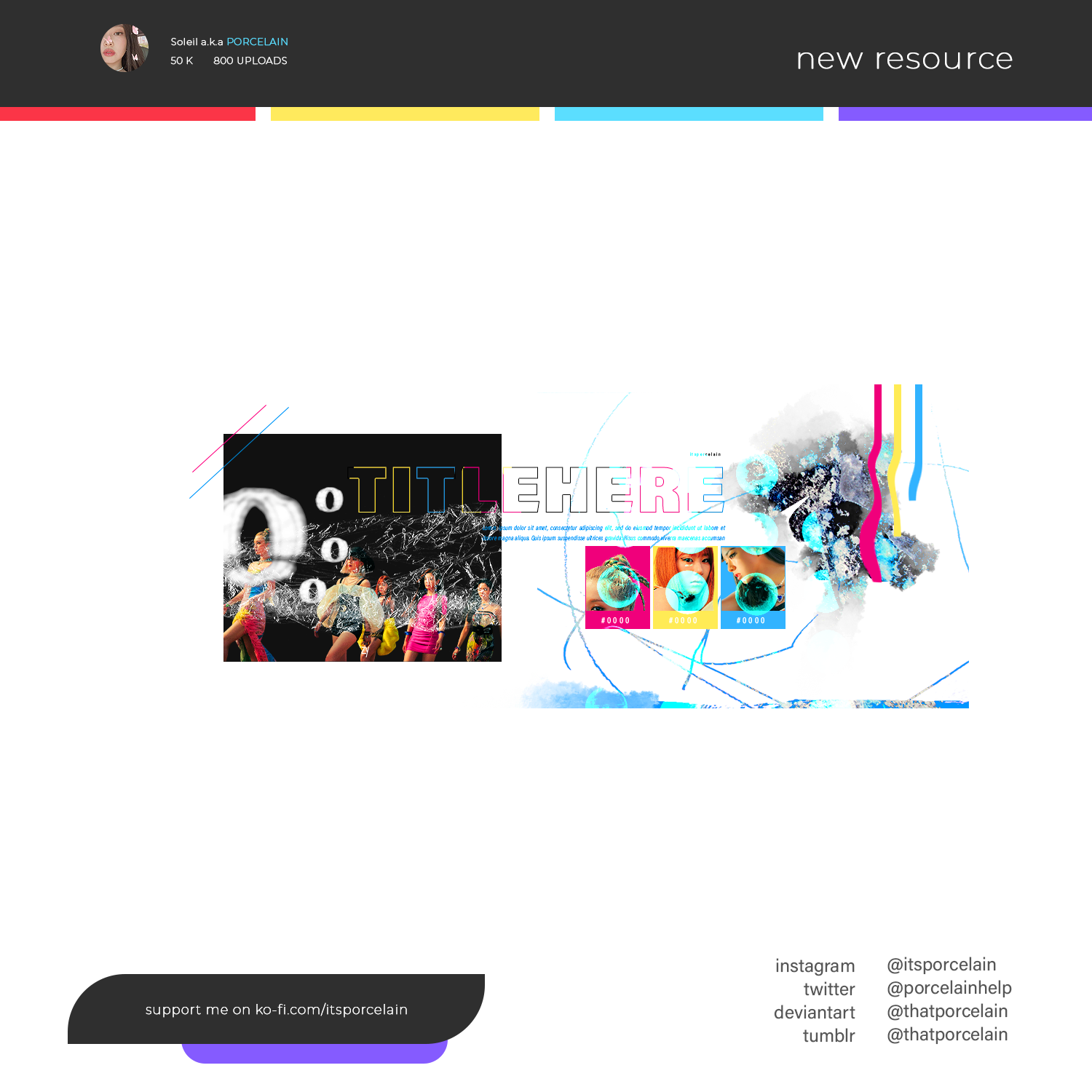 PORTADA HEADER TEMPLATE PSD BY ITSPORCELAIN by thatporcelain on DeviantArt