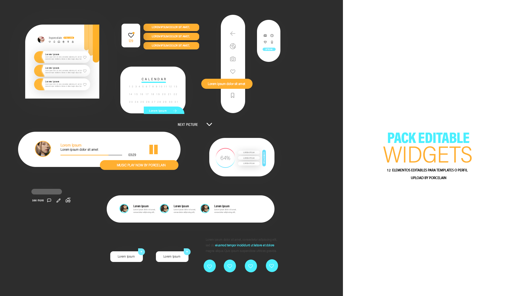 widgets iu/ux elements pack psd by itsporcelain by thatporcelain on ...