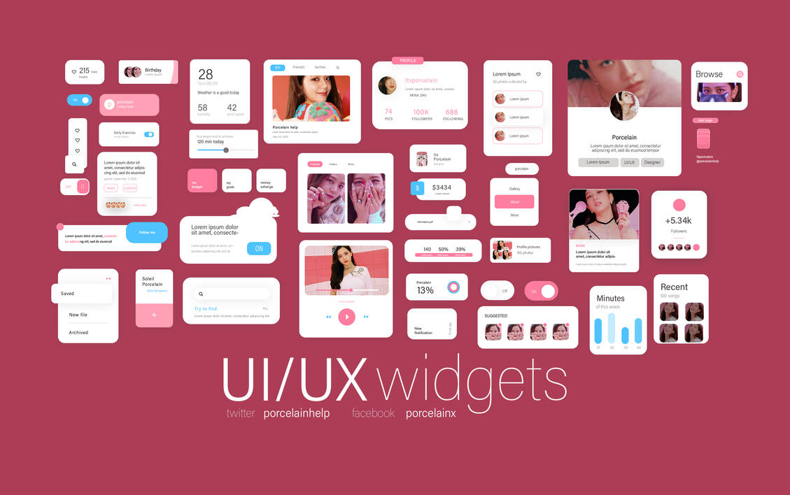 widgets ui/ux elements pack 2 psd by itsporcelain by thatporcelain on ...