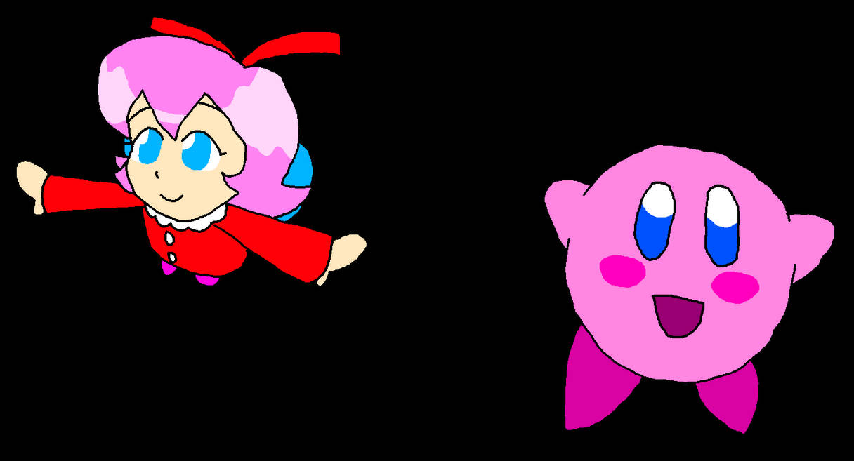 Ribbon and Kirby by Hypno-Scream on DeviantArt
