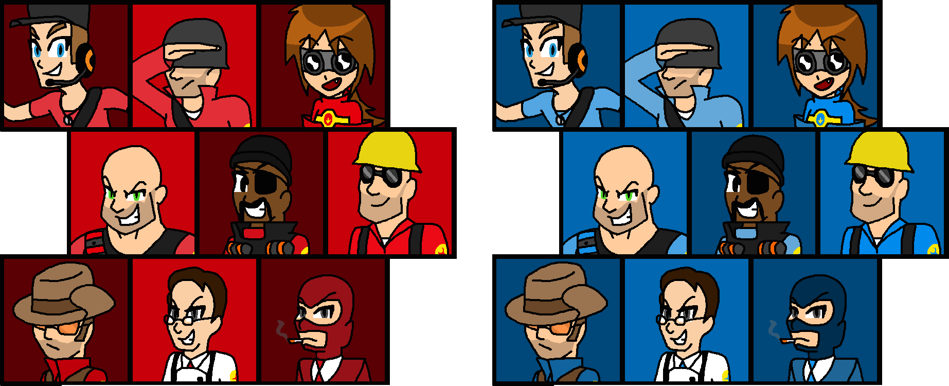 Mercs of Red and Blu, It's Team Fortress 2! by Hypno-Scream on DeviantArt