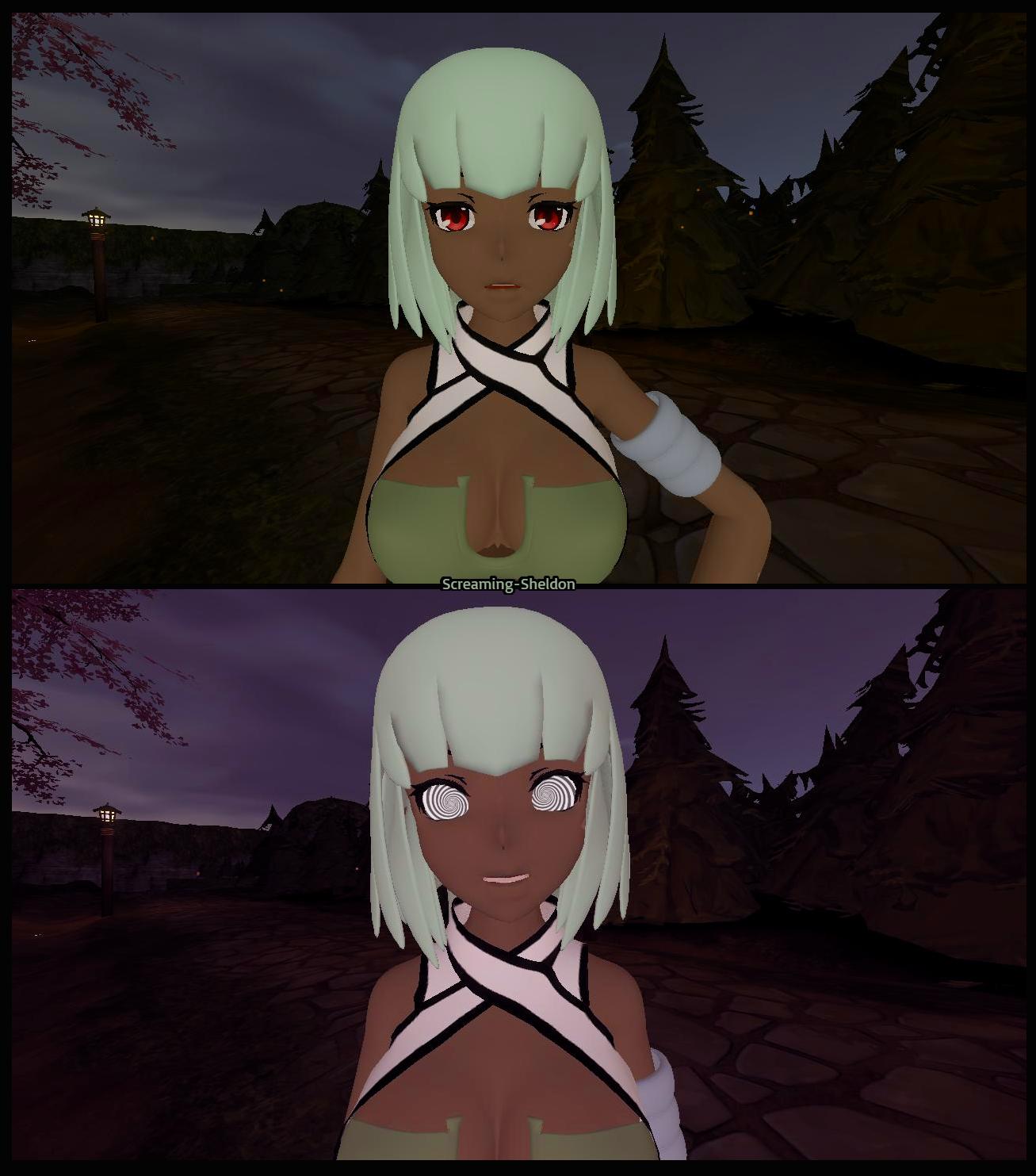 Emerald Hypnotized, Before and After by Hypno-Scream on DeviantArt