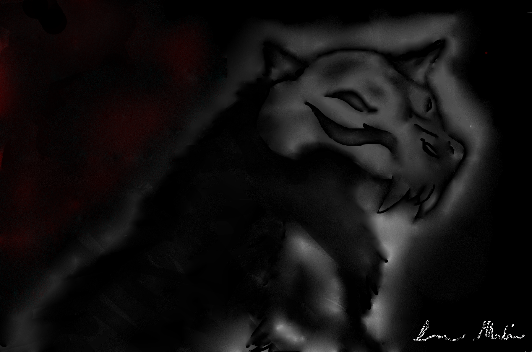 Demonic Wolf by wolfaxel3000 on DeviantArt