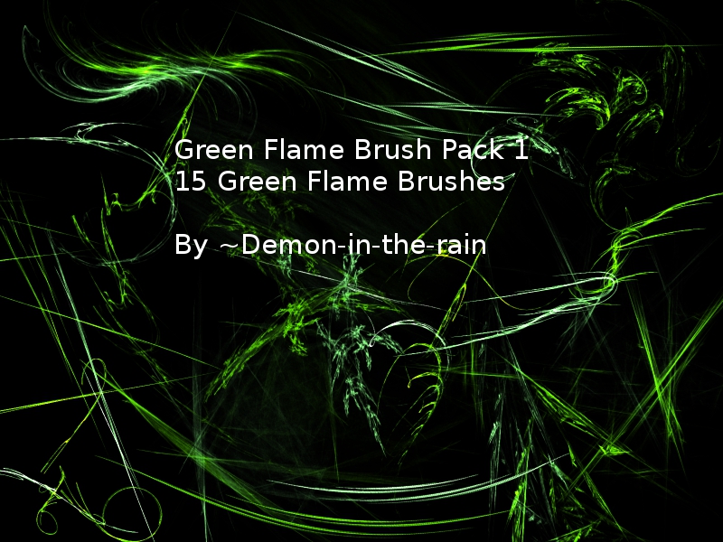 (Requested) Green Flame Gimp Brush Pack 2 by Demon-in-the-rain on ...