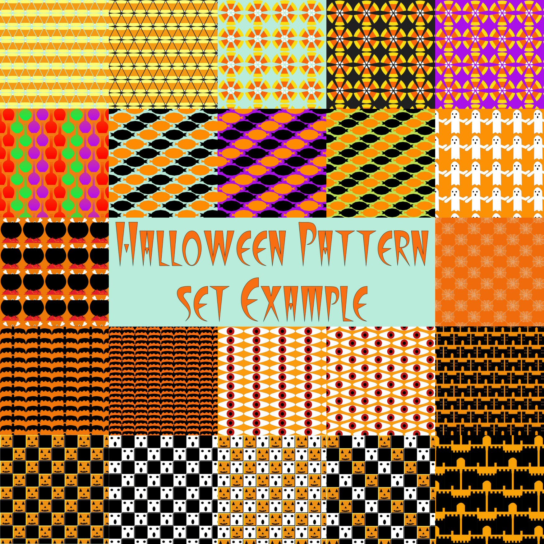 Halloween Pattern set by Wild-Card-CR on DeviantArt