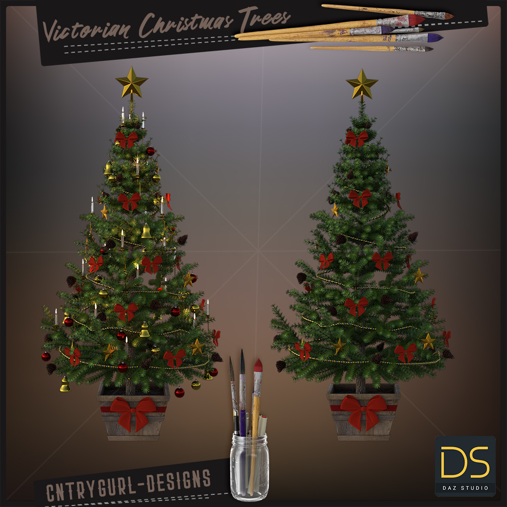 Victorian Christmas Trees by CntryGurl-Designs on DeviantArt