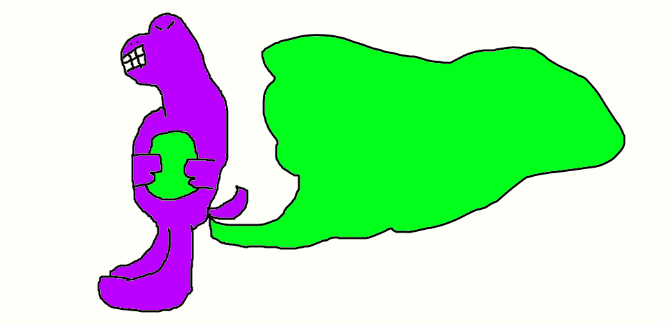 Barney the dinosaur farting by fartingandtoilits on DeviantArt