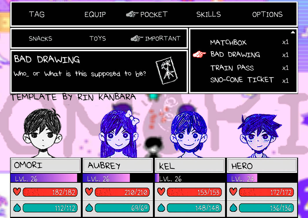 OMORI Equip Menu Template by RinKanbara on DeviantArt