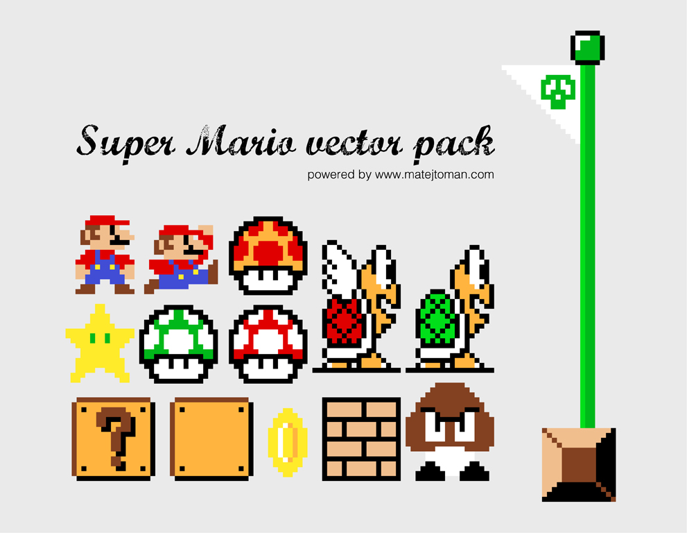8 Bit Mario Vector Super Mario Bros Stock Illustrations – 306 Super