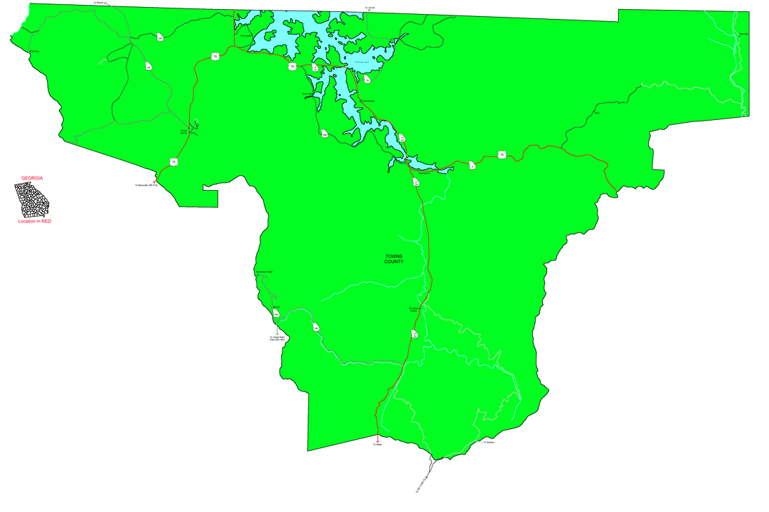 Towns County, GA, US Highway Map by DwightTheMapGuy101 on DeviantArt