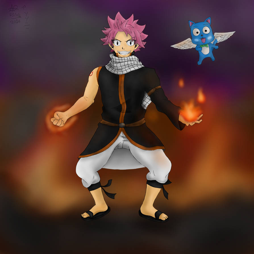 Fairy Tail Natsu and Happy by Ant-Richards on DeviantArt