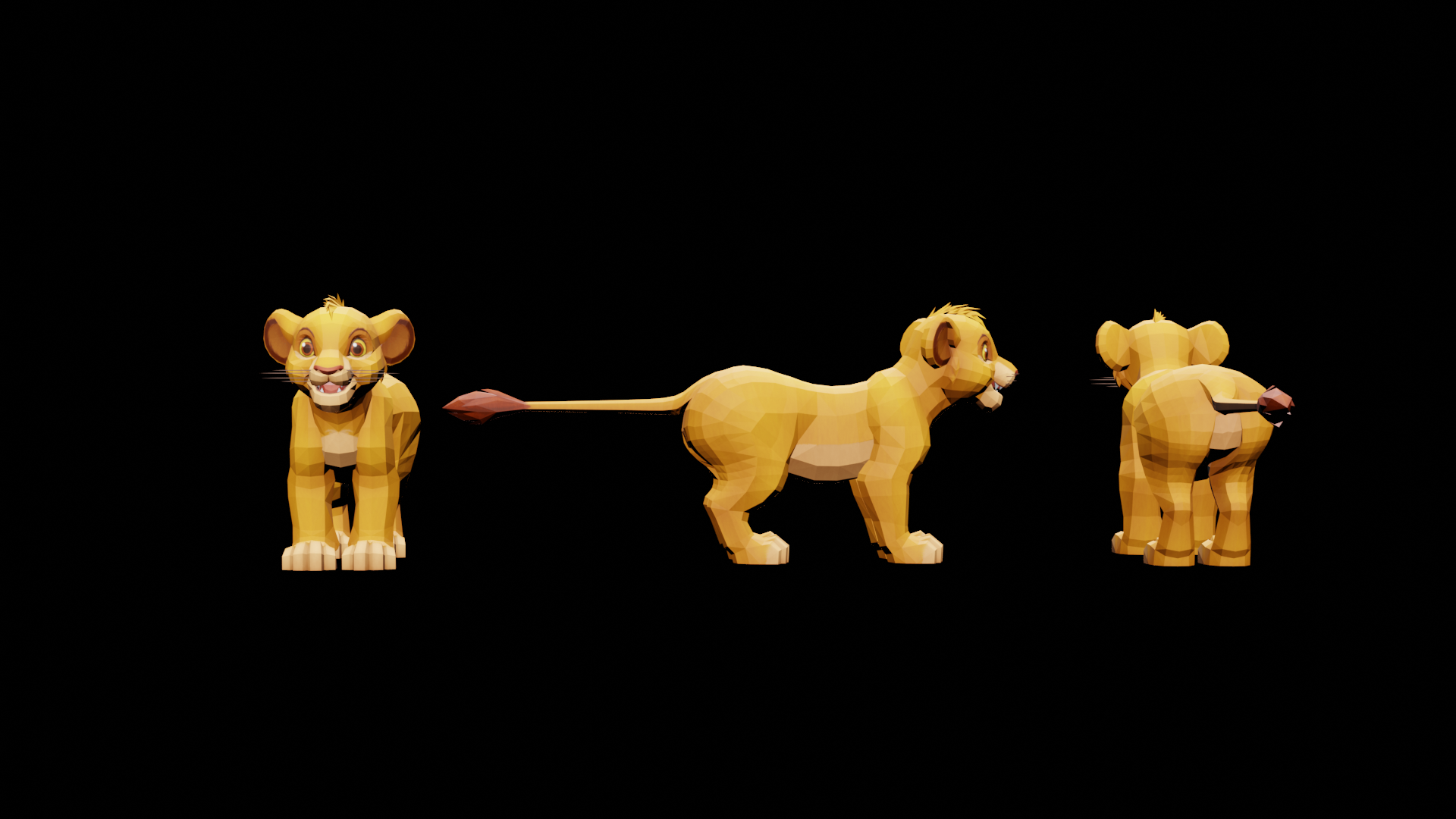 Simba's Big Butt 3D Model by DurriroMash002 on DeviantArt