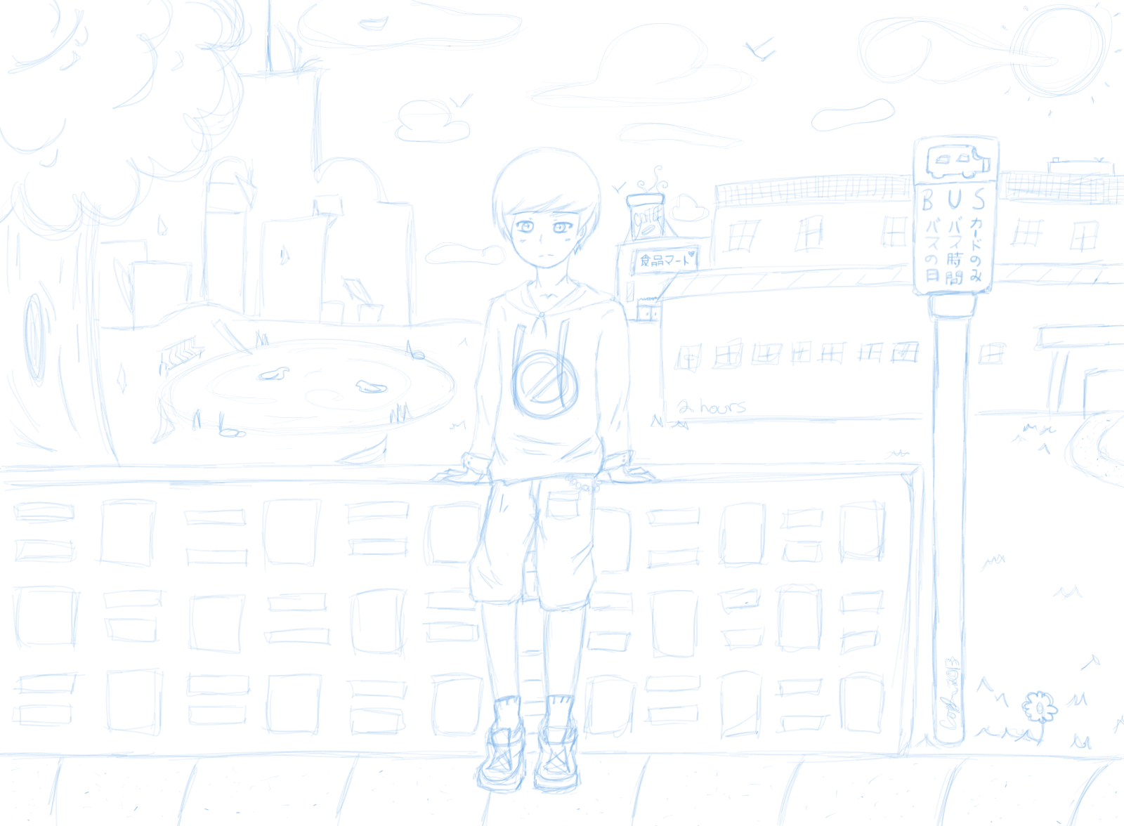 Bus stop Boy by Luna-Nyan on DeviantArt