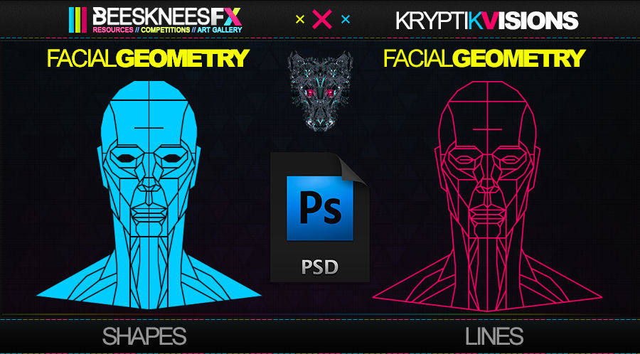 Facial Geometry Shapes X lines by VisceralCollective on DeviantArt