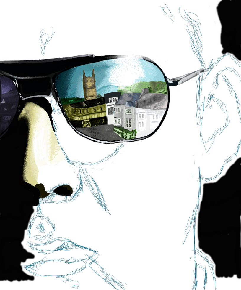 Partway finished Simon Pegg/Nicholas Angel by SarahMSpeed on DeviantArt
