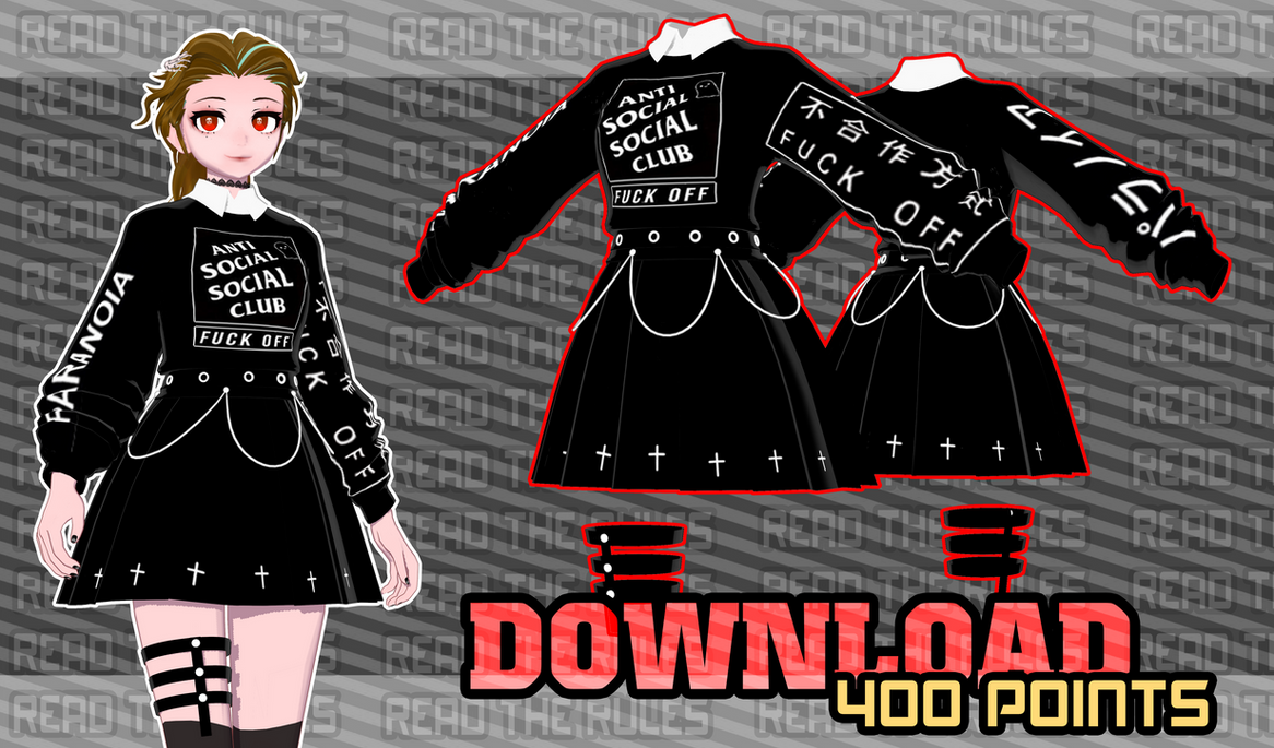 [MMD] - Emo outfit - DOWNLOAD - by RiaRiiRii on DeviantArt
