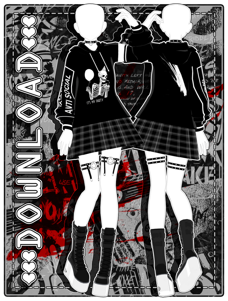 [MMD] - Emo outfit 4 - DOWNLOAD - UPDATED by RiaRiiRii on DeviantArt