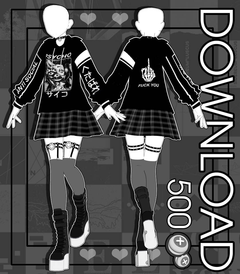 [MMD] - Emo outfit 4 - DOWNLOAD by RiaRiiRii on DeviantArt