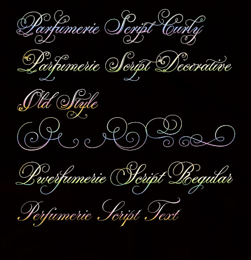 Parfumerie Script font package by KaterinaInYourDreams on DeviantArt