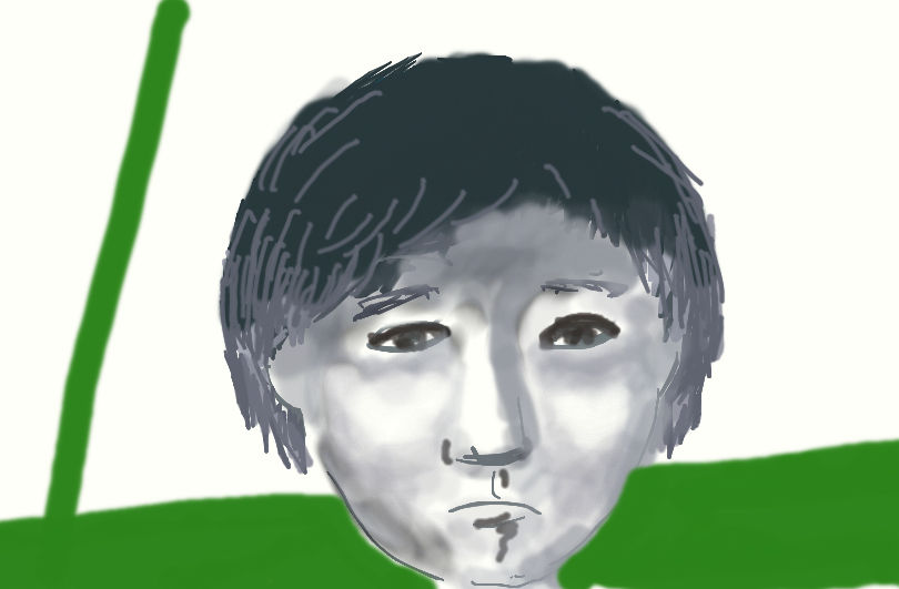 Gray hair was covered with black hair. by lung0ta on DeviantArt