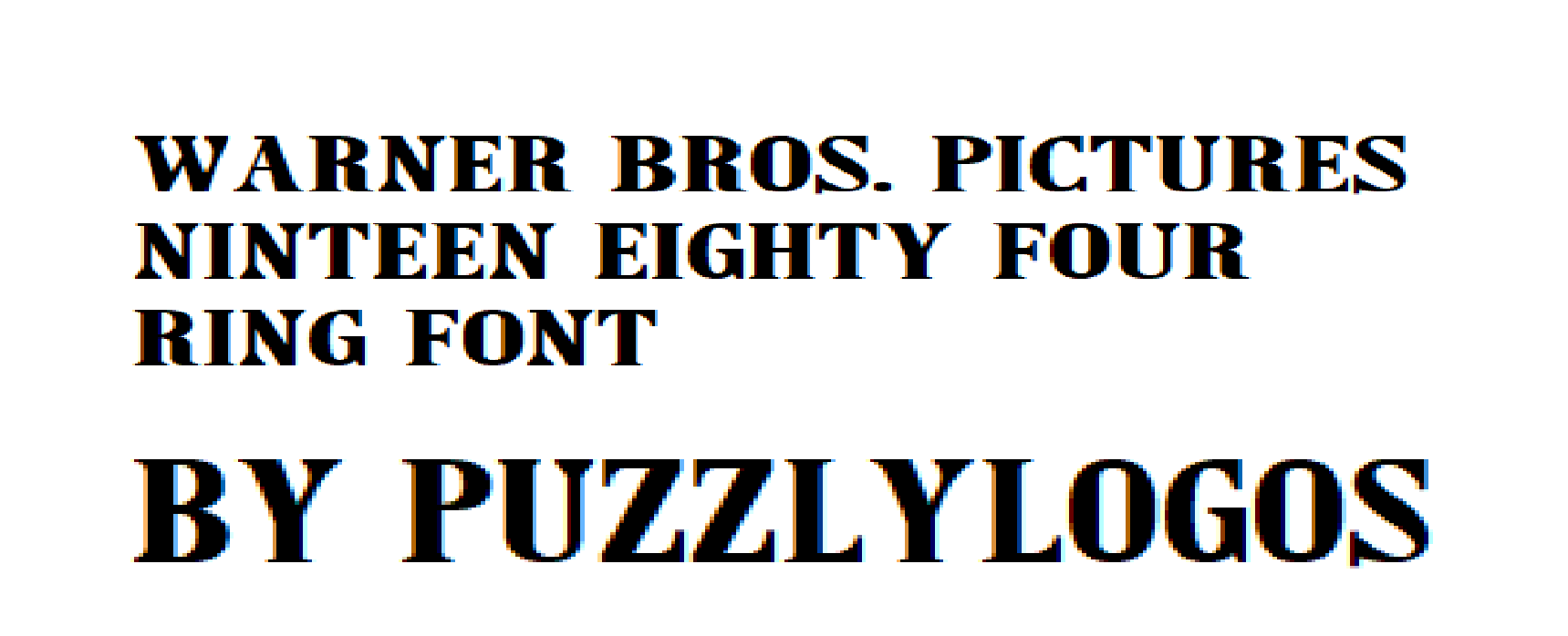 Warner Bros Pictures 1984 Ring Font By Puzzlylogo by Charlie316 on DeviantArt