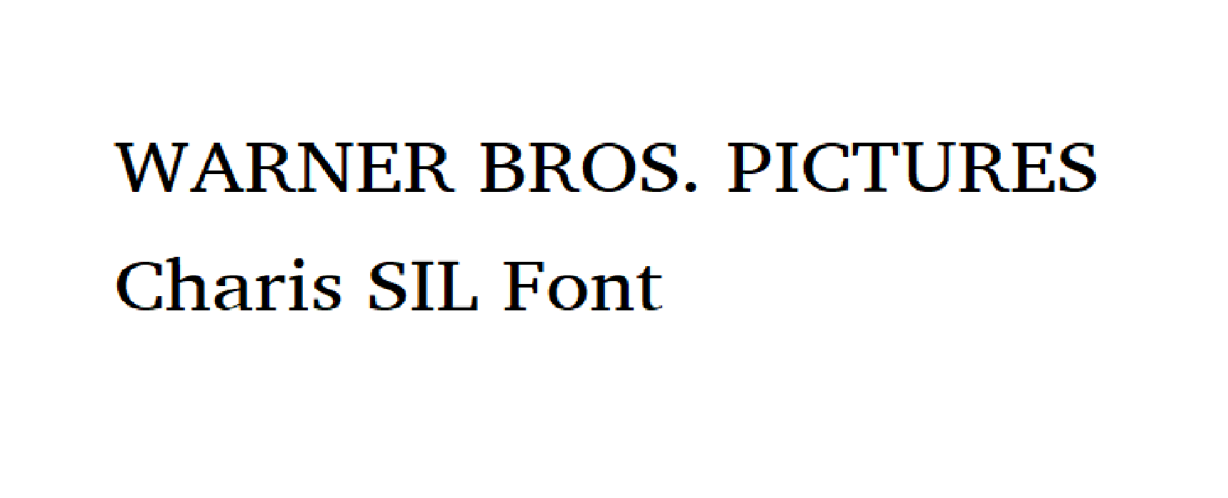 Warner Bros. Pictures Charis SIL Font by Charlie316 on DeviantArt