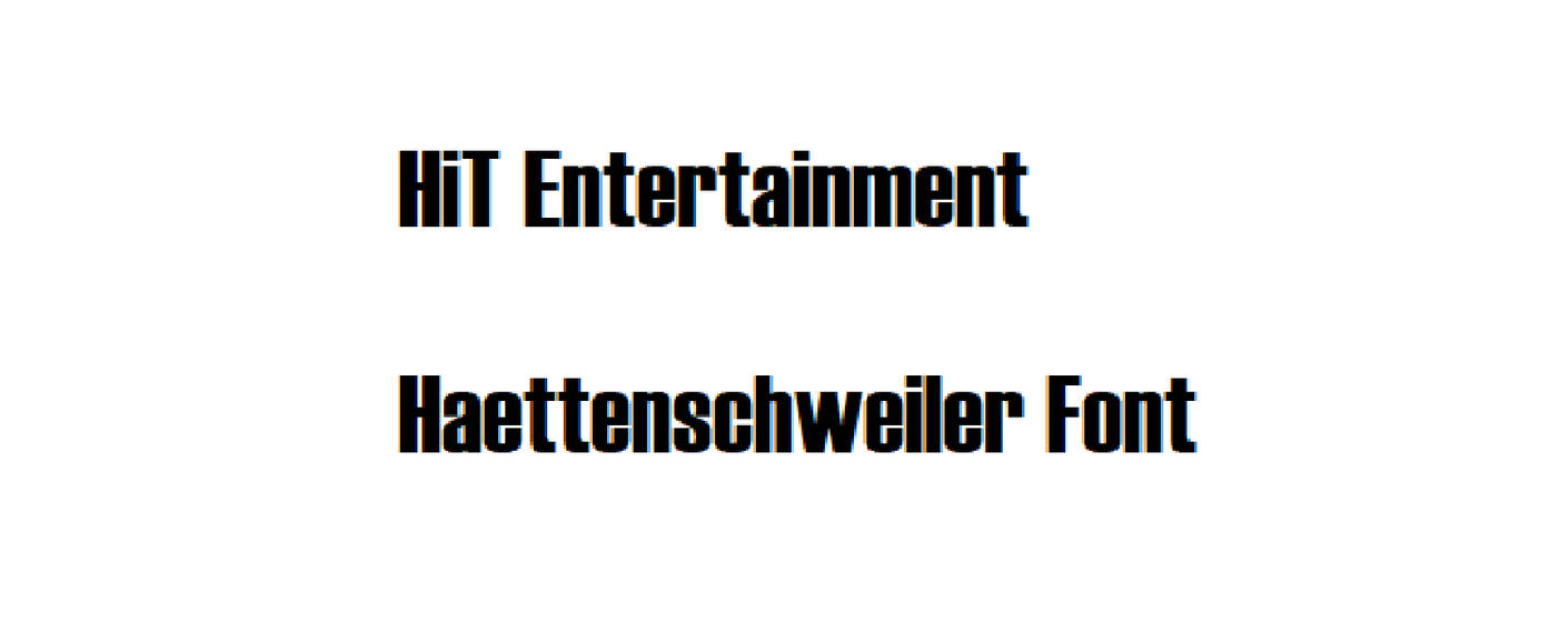 HiT Entertainment - Haettenschweiler Font by Charlie316 on DeviantArt