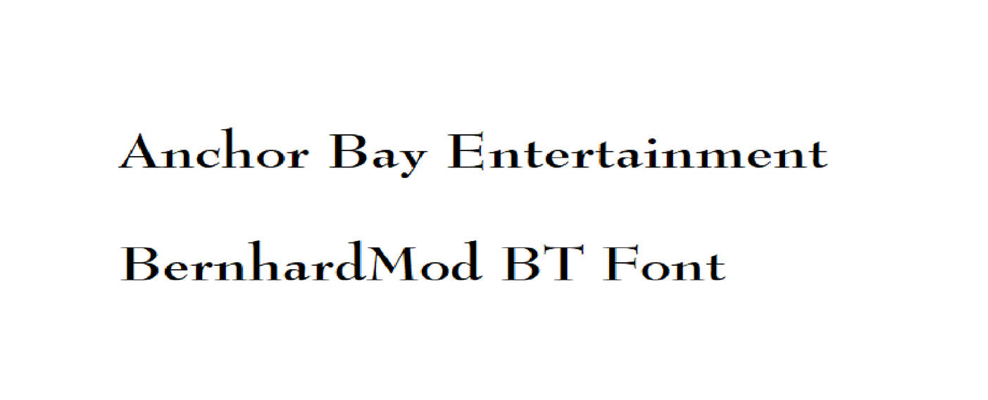 Anchor Bay - Bernhard Modern Bold BT Font by Charlie316 on DeviantArt