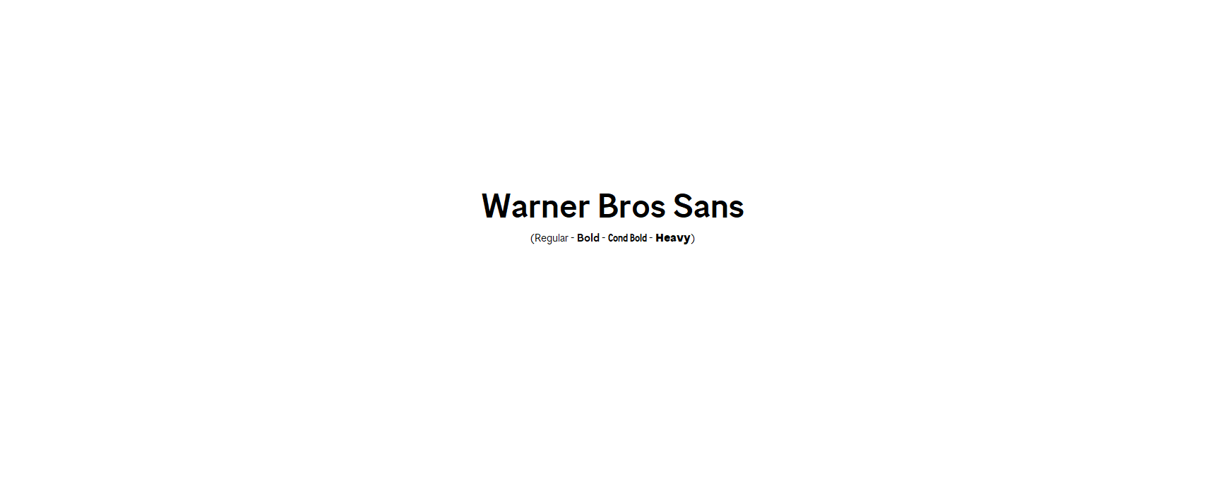 Warner Bros Sans Font by Charlie316 on DeviantArt