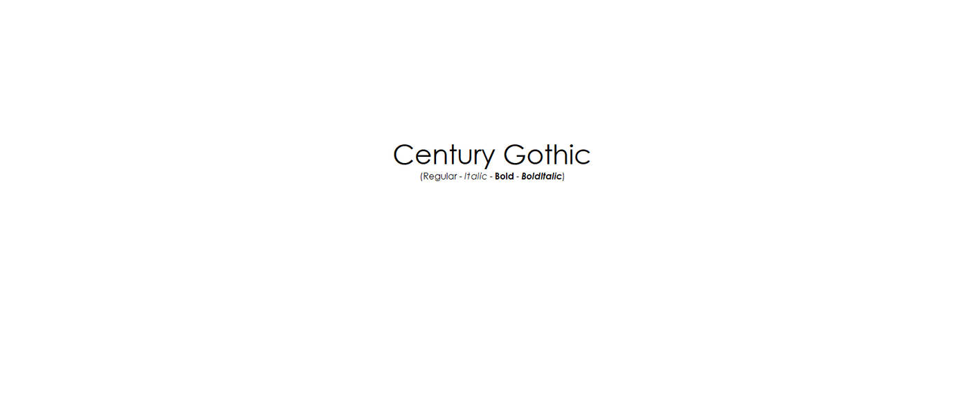 Century Gothic Font by Charlie316 on DeviantArt