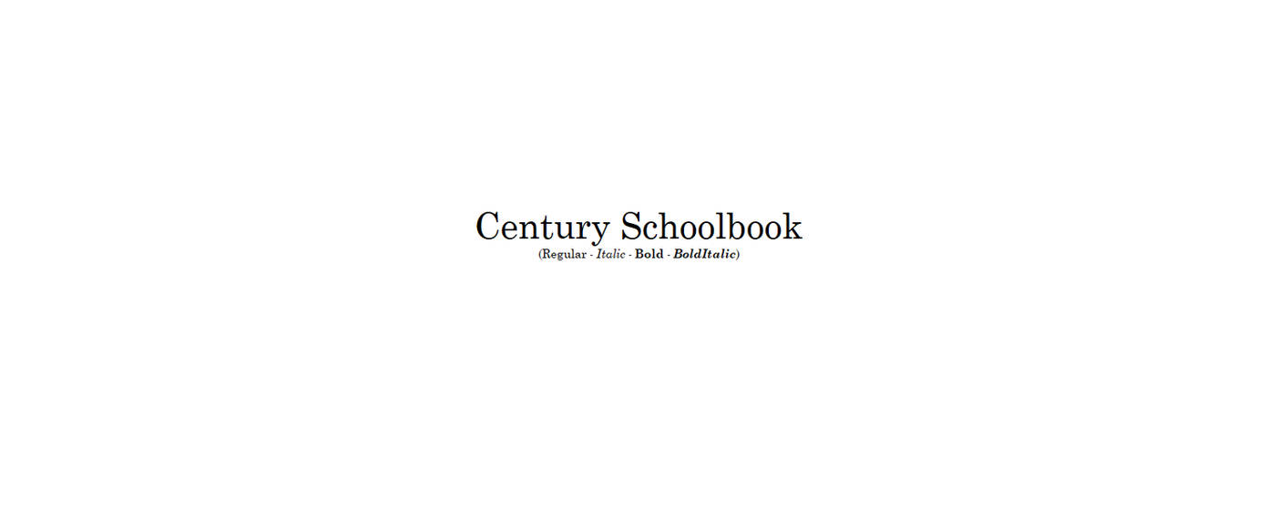 Century Schoolbook Font by Charlie316 on DeviantArt