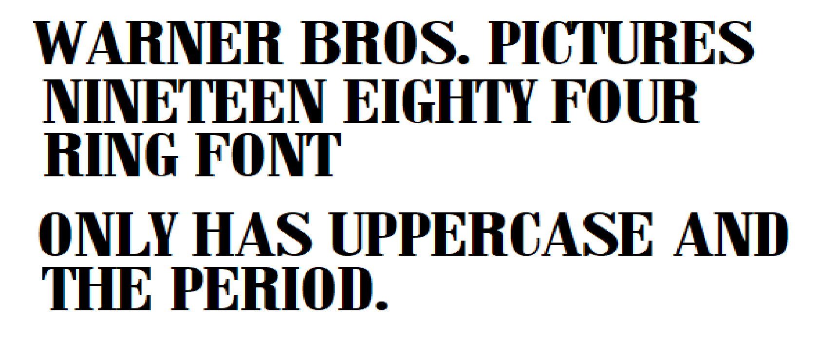 Warner Bros. 1984 Ring Font - Schillerplatz Bold by Charlie316 on DeviantArt