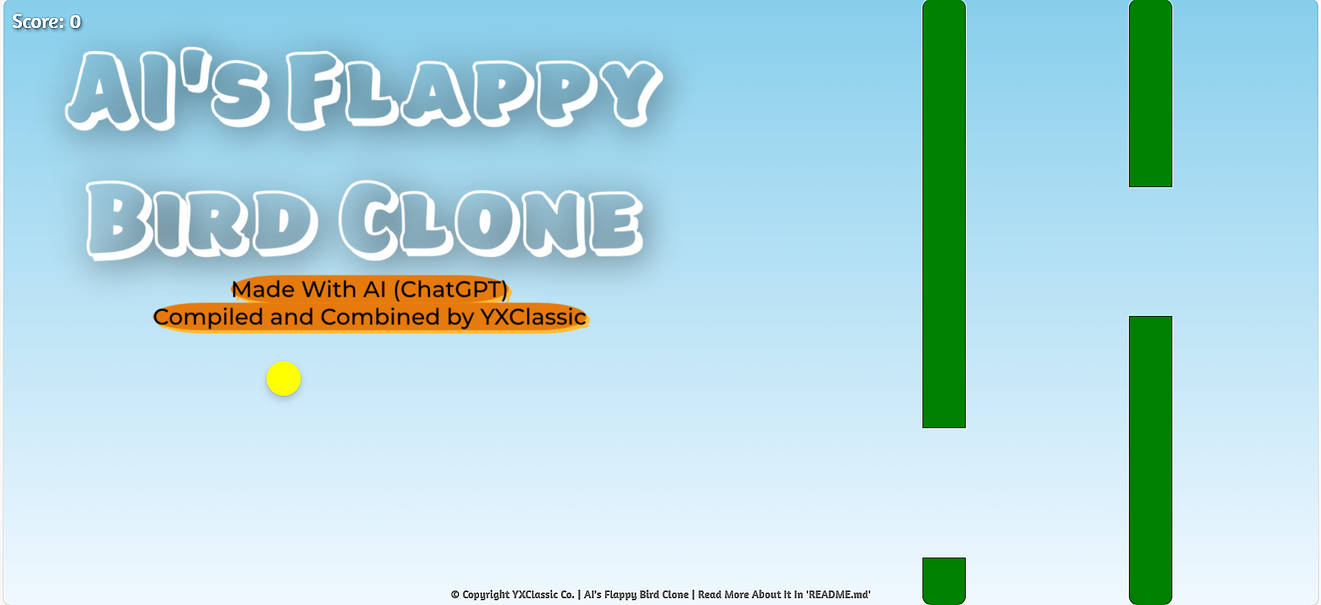 AI's Flappy Bird Clone - YXClassic's Game by YXClassic747 on DeviantArt