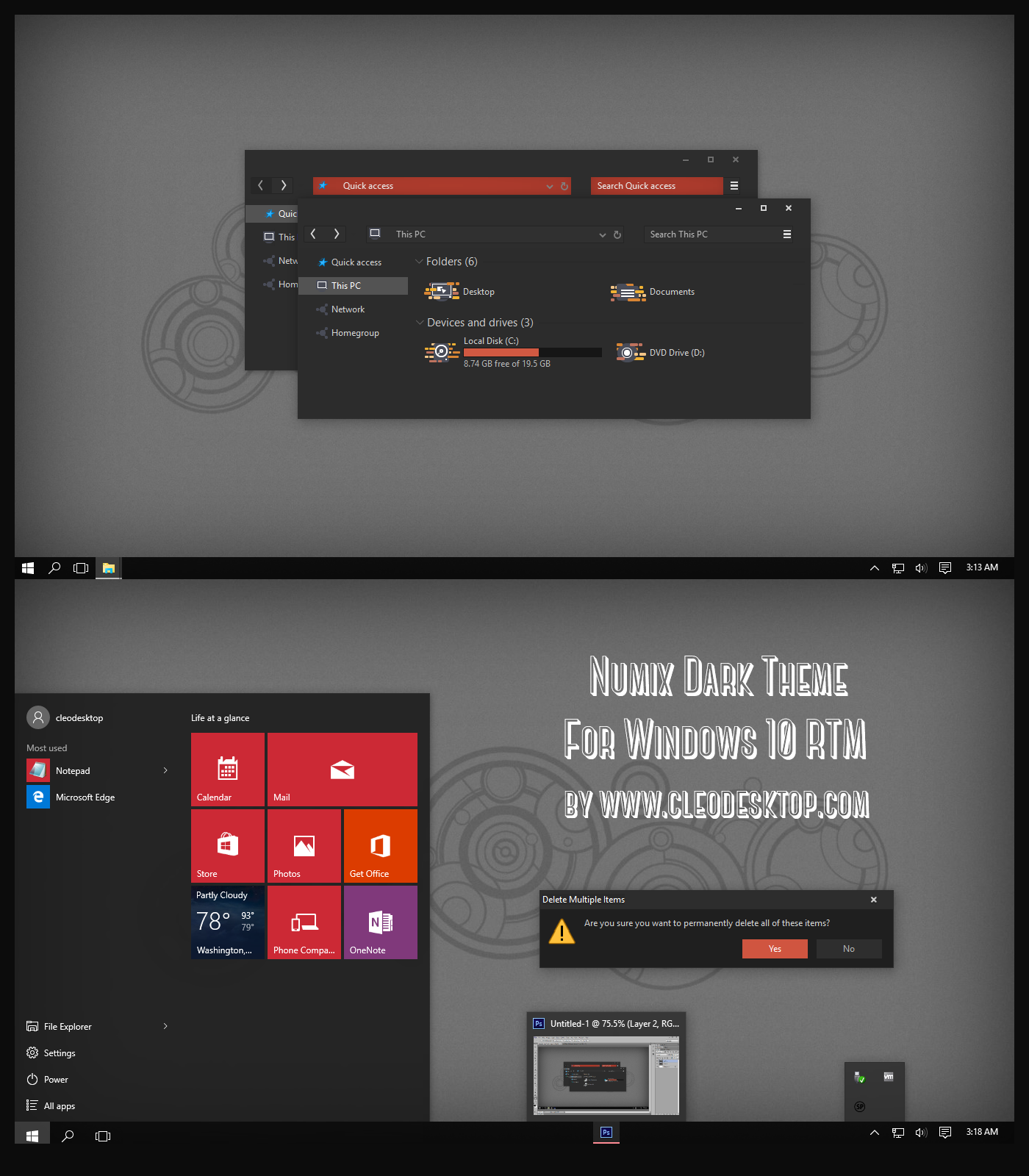 Numix Dark Theme For Windows 10 RTM by Cleodesktop on DeviantArt Numix Dark Theme For Windows 10 RTM by Cleodesktop on DeviantArt