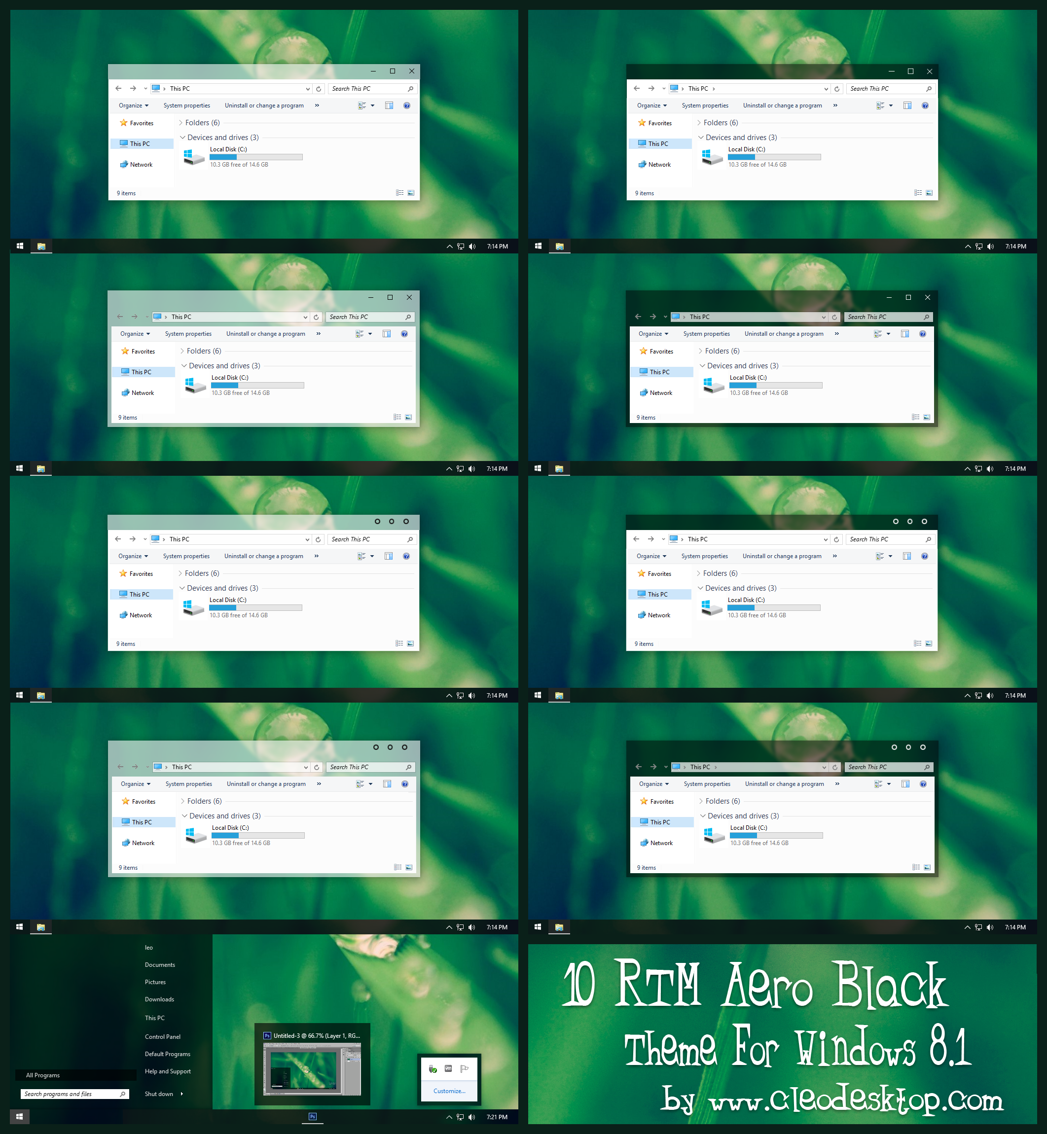 Windows10 RTM Black Aero Theme Windows 8.1 by Cleodesktop on DeviantArt Windows10 RTM Black Aero Theme Windows 8.1 by Cleodesktop on DeviantArt