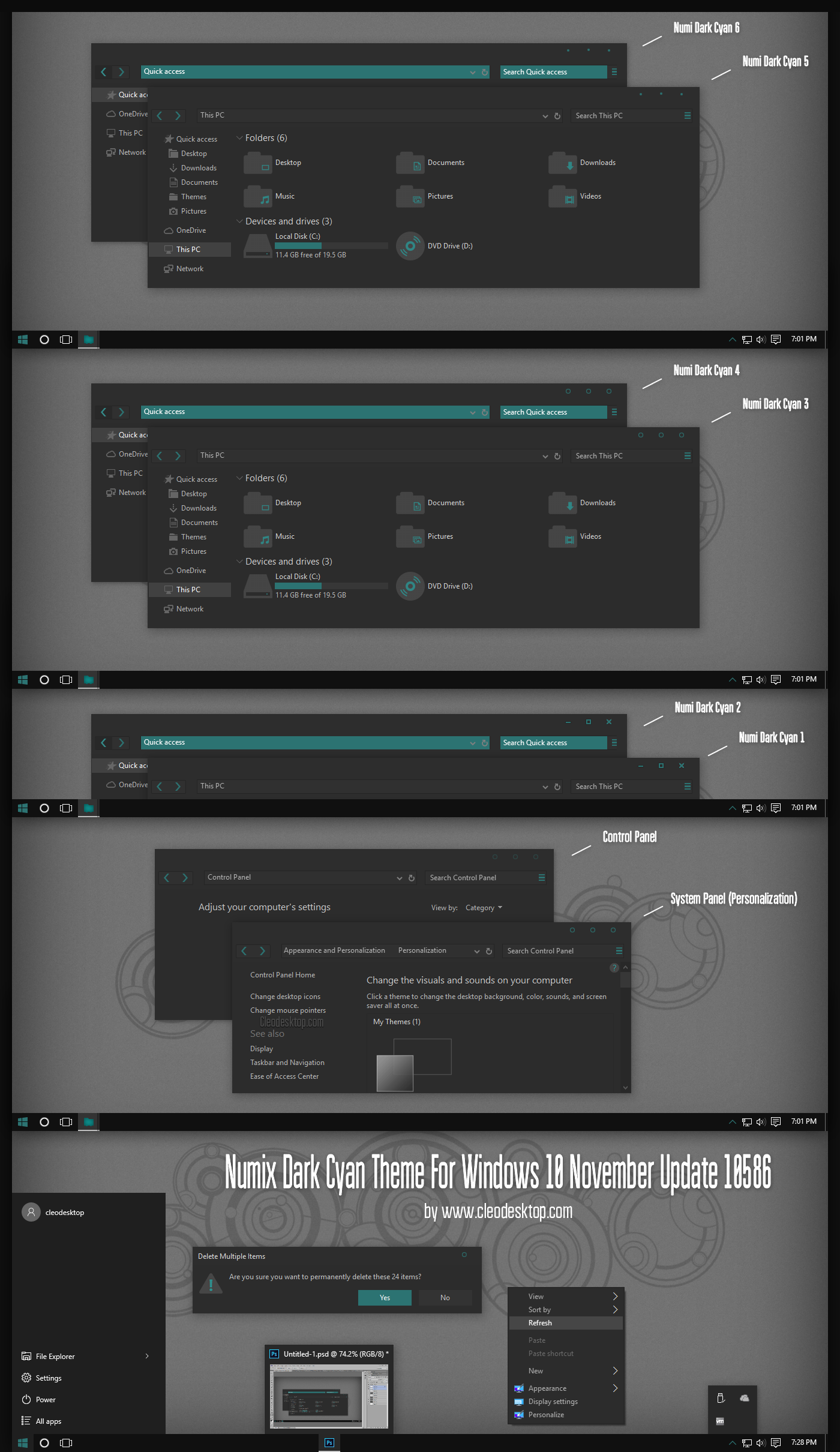 Numix Dark Cyan Theme Windows 10 November Update by Cleodesktop on ... Numix Dark Cyan Theme Windows 10 November Update by Cleodesktop on ...