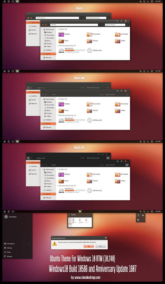 Ubuntu Theme Windows10 Anniversary Update by Cleodesktop on DeviantArt Ubuntu Theme Windows10 Anniversary Update by Cleodesktop on DeviantArt
