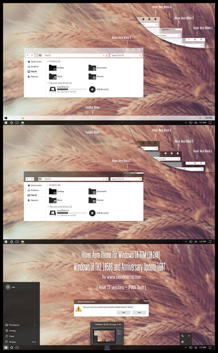 Hover Aero Theme Windows10 Anniversary Update3 by Cleodesktop on DeviantArt Hover Aero Theme Windows10 Anniversary Update3 by Cleodesktop on DeviantArt