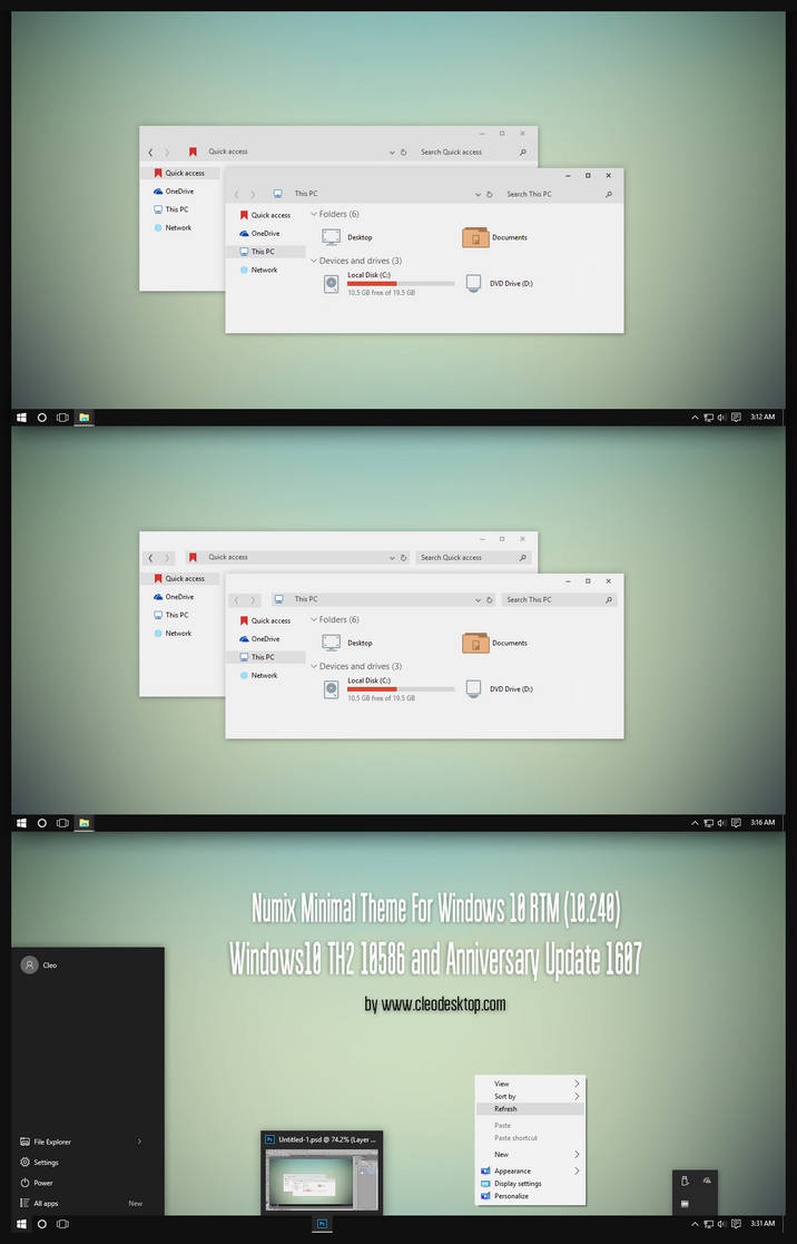 Numix Minimal Theme Windows10 Anniversary Update1 by Cleodesktop on ... Numix Minimal Theme Windows10 Anniversary Update1 by Cleodesktop on ...