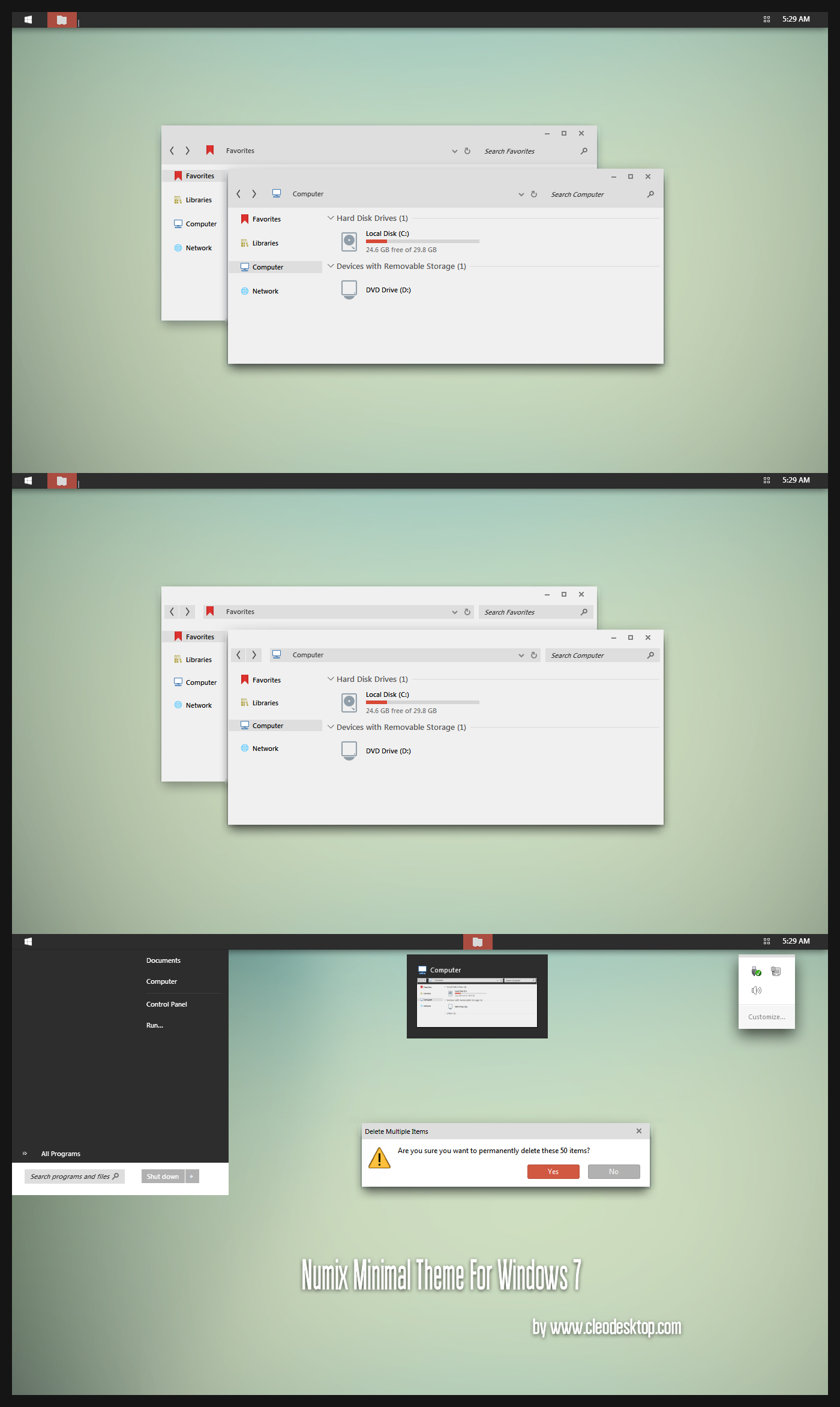 Numix Minimal Theme For Windows 7 by Cleodesktop on DeviantArt Numix Minimal Theme For Windows 7 by Cleodesktop on DeviantArt