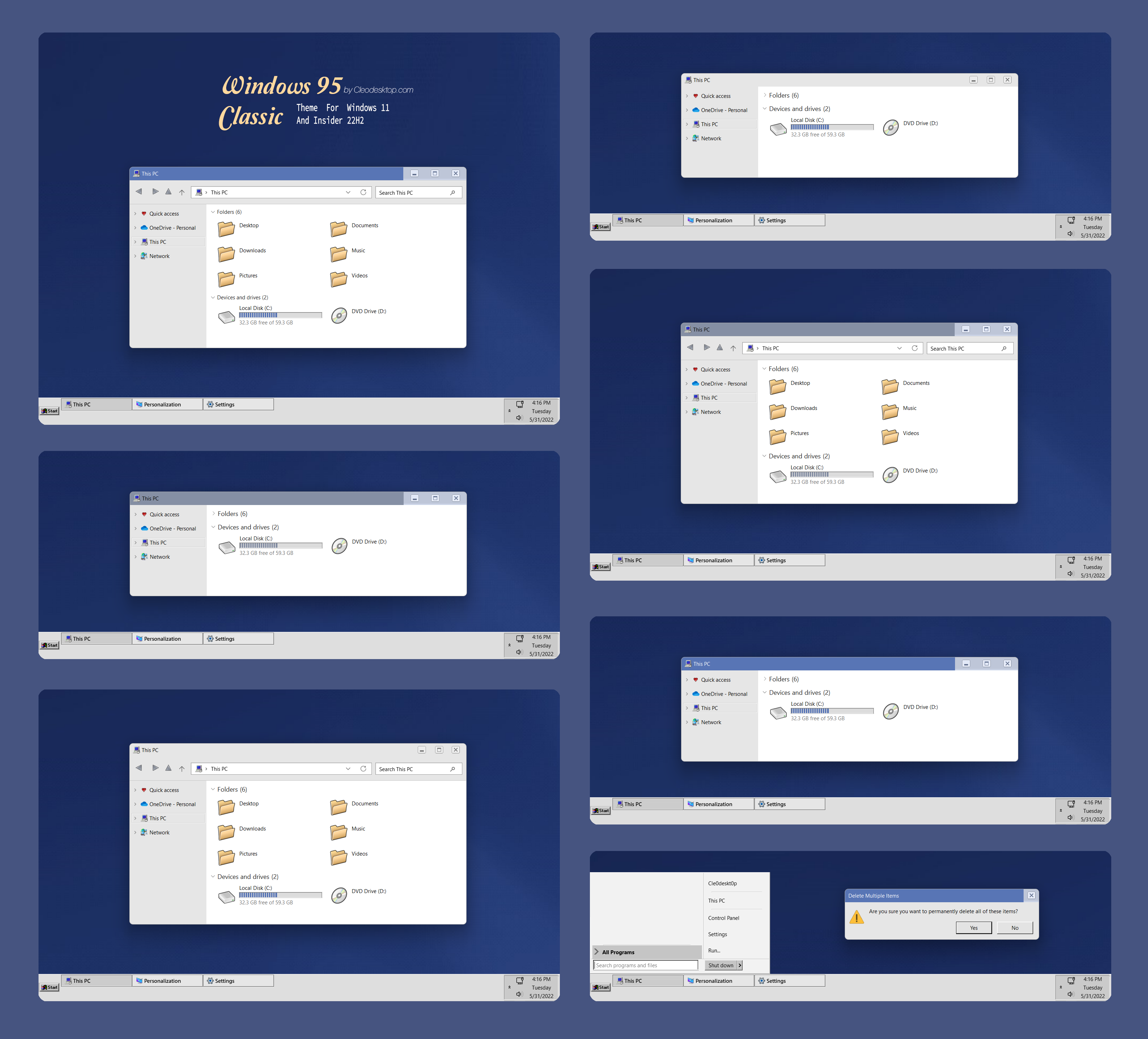 Windows 95 Classic Theme Win11 by Cleodesktop on DeviantArt Windows 95 Classic Theme Win11 by Cleodesktop on DeviantArt