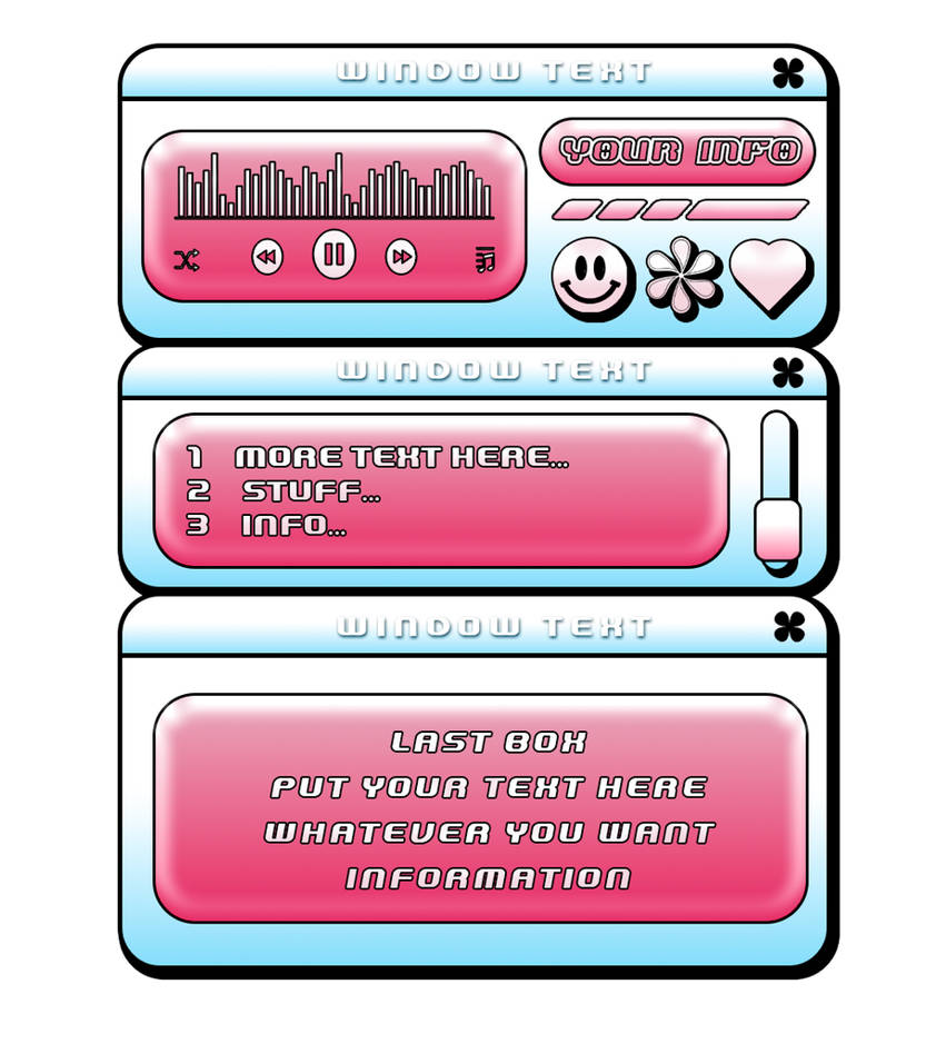 Y2K infographic template by bunnycommission on DeviantArt