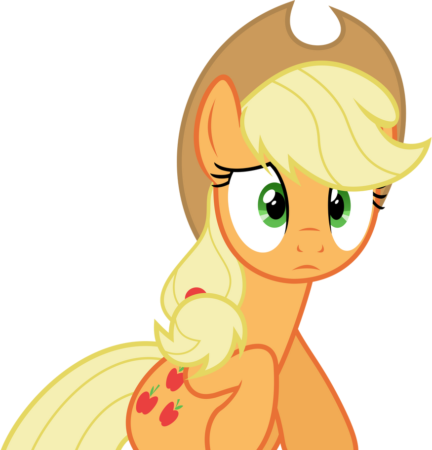 Applejack Wonderin' 'bout them Teeth by VladimirMacHolzraum on DeviantArt