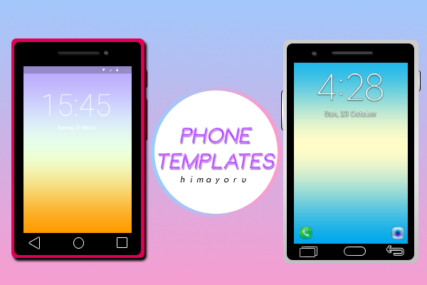 [Pack] Phone Templates by HimaYoru on DeviantArt