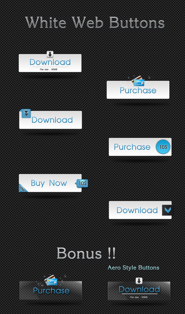 White Elegant Web Buttons by HaMiDoZ on DeviantArt