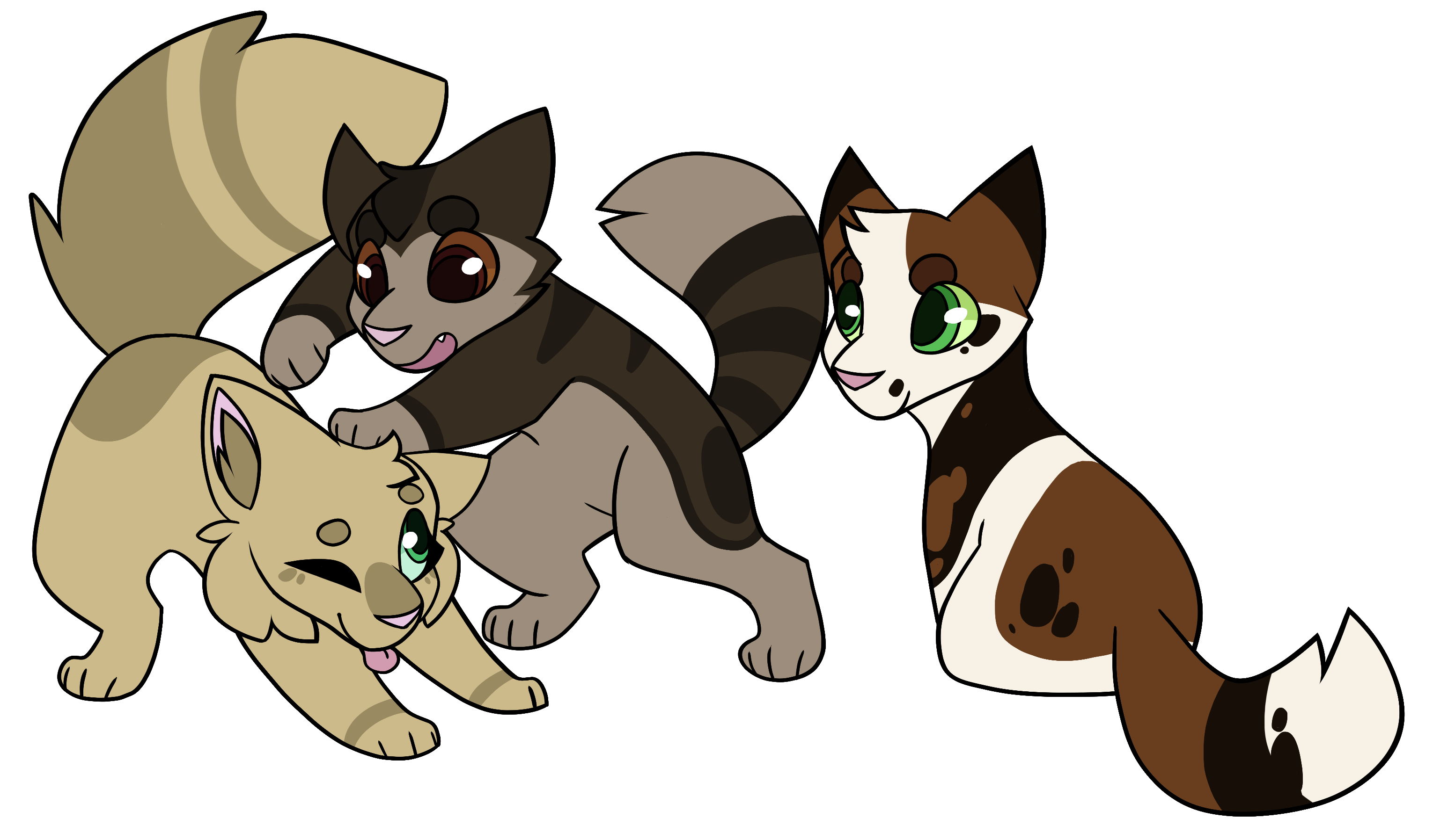 Petalkit, Larchkit and Patchkit by CopperBug on DeviantArt