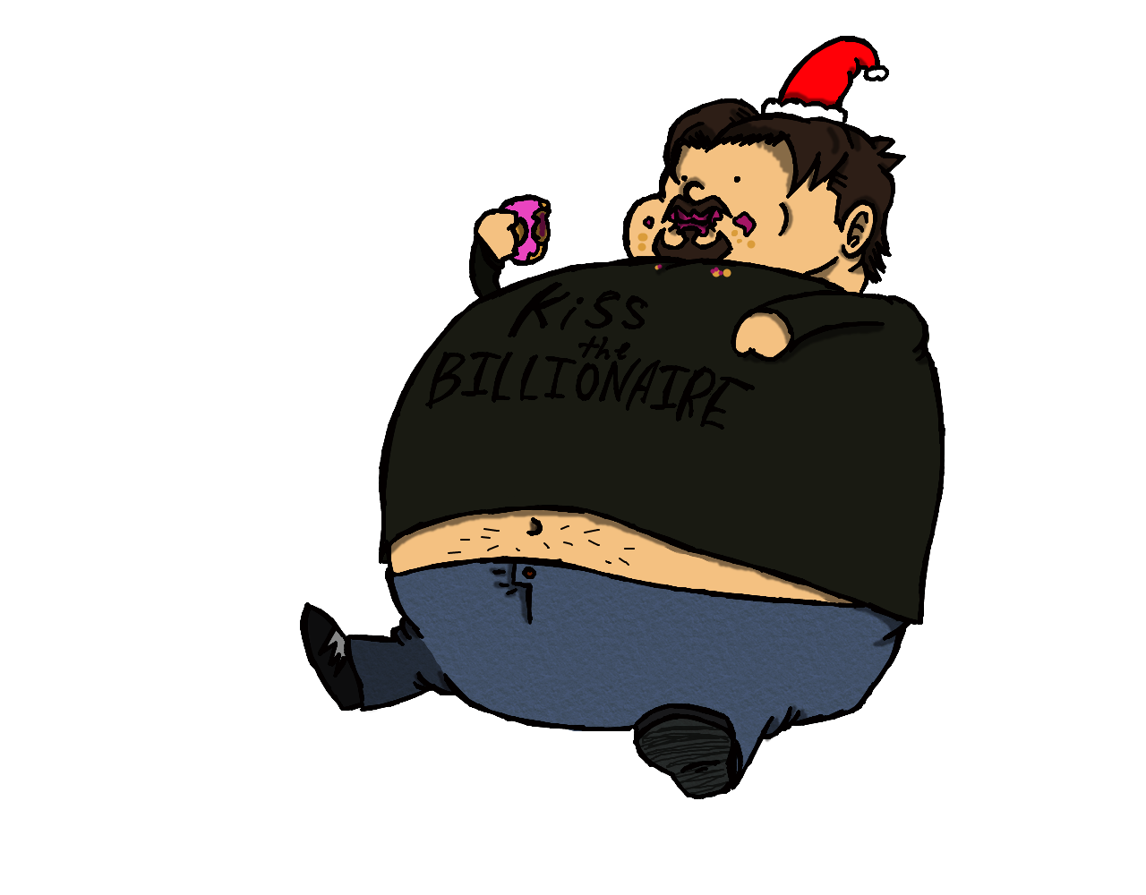 Fat Tony Stark in a Santa Hat by theINAshow on DeviantArt
