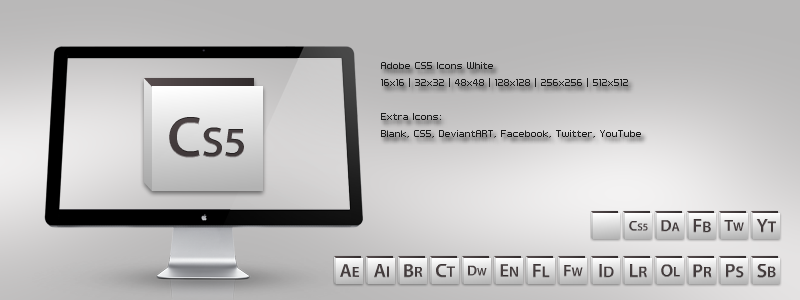 Adobe CS5 Icons White by m-trax on DeviantArt