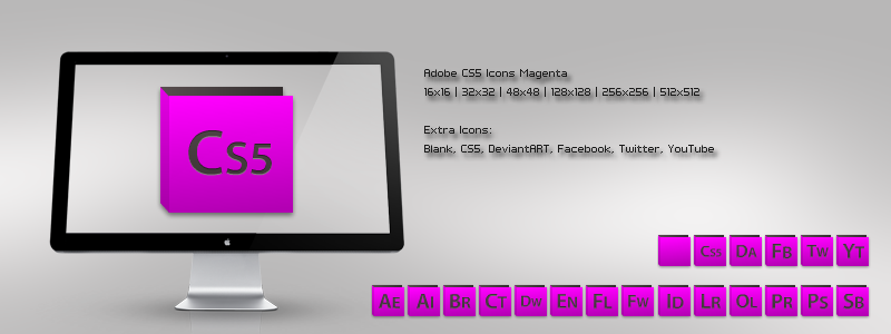 Adobe CS5 Icons Magenta by m-trax on DeviantArt